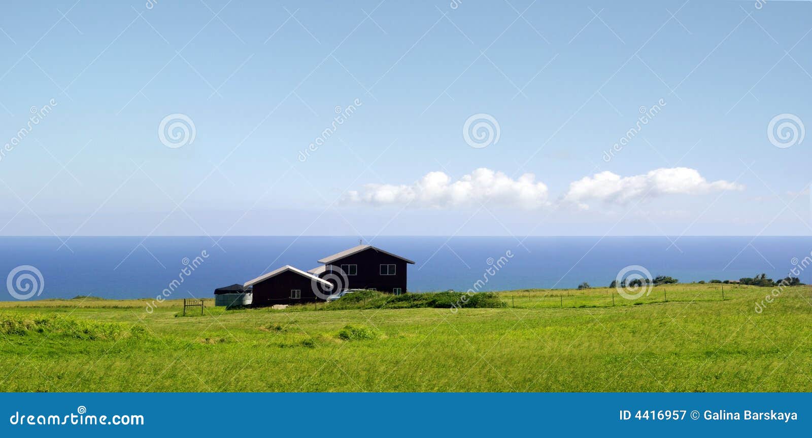 Farm by the ocean stock image. Image of agricultural, house - 4416957