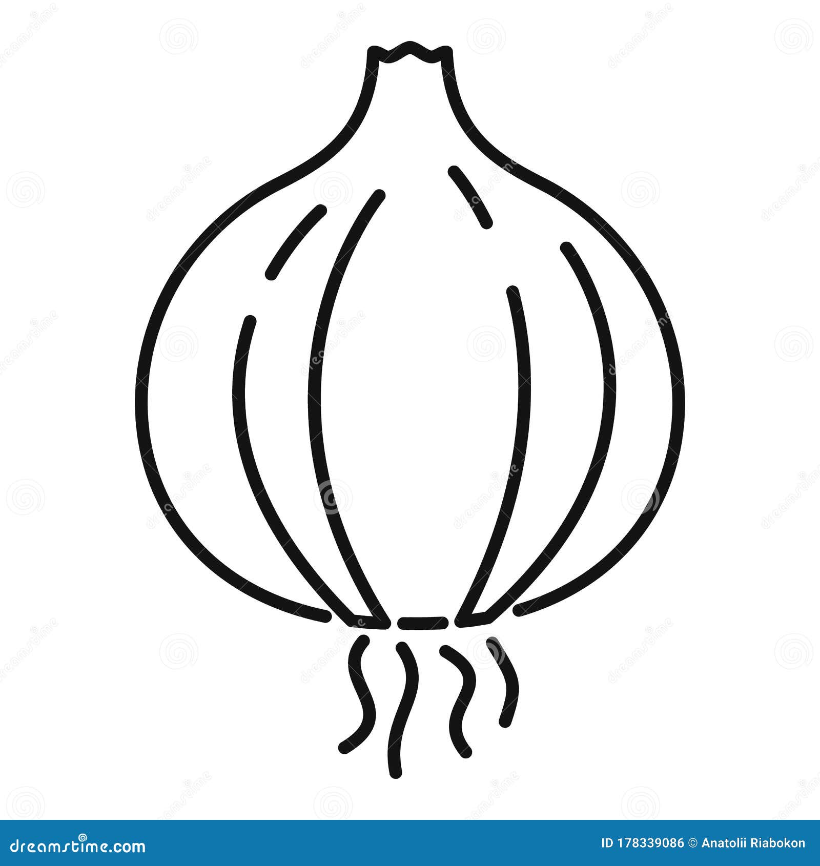 Farm Onion Icon, Outline Style Stock Vector - Illustration of kitchen ...