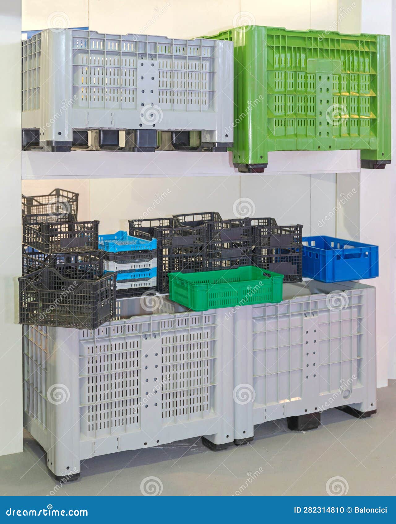 Farm Produce Plastic Crates Stock Photo - Image of equipment, delivery ...