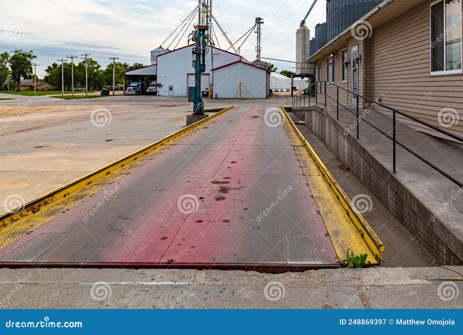 Farm Produce Storage System. a Modern Community Grain Elevator with a ...