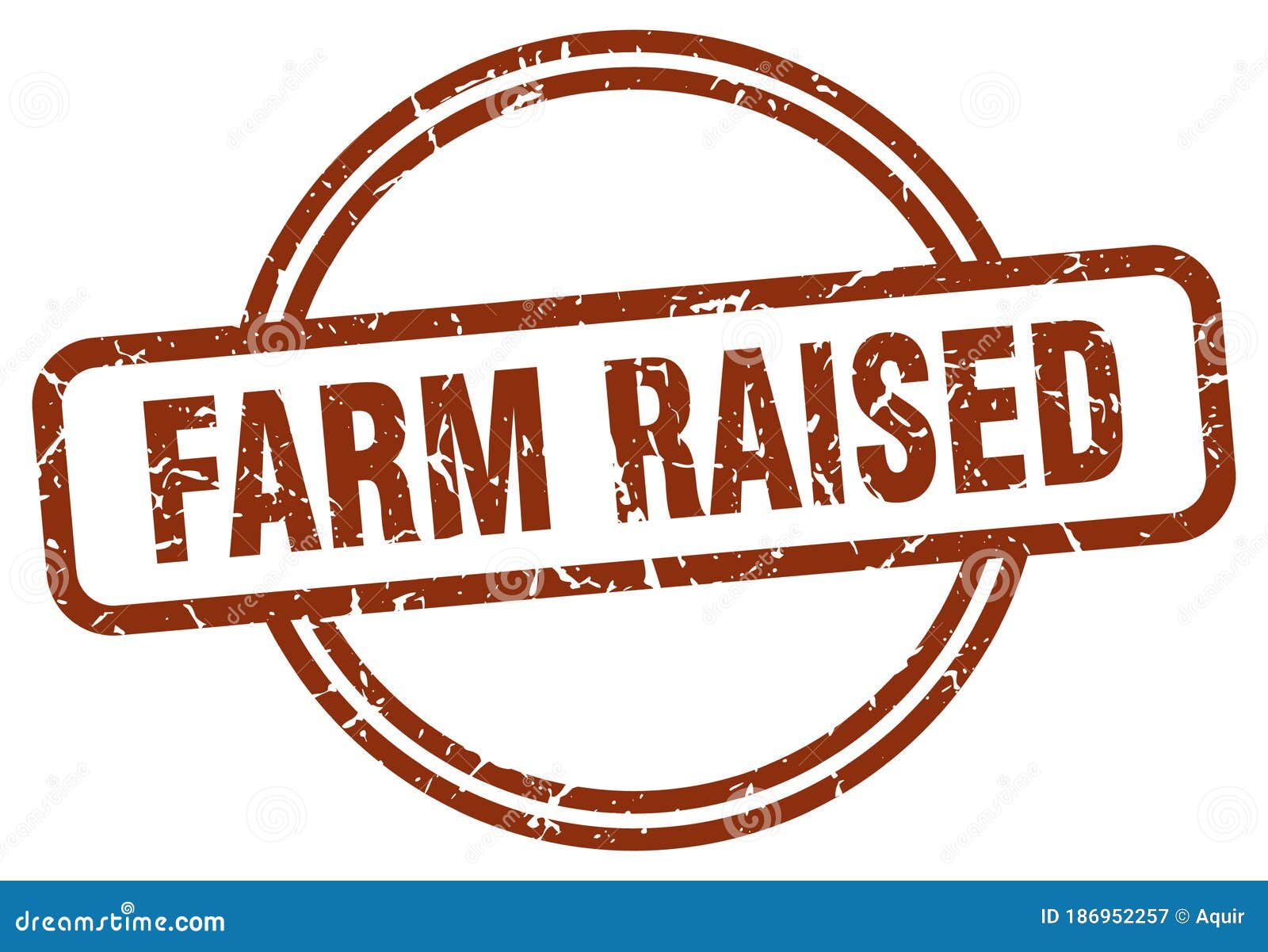 Farm Raised Stamp. Farm Raised Round Vintage Grunge Label Stock Vector ...
