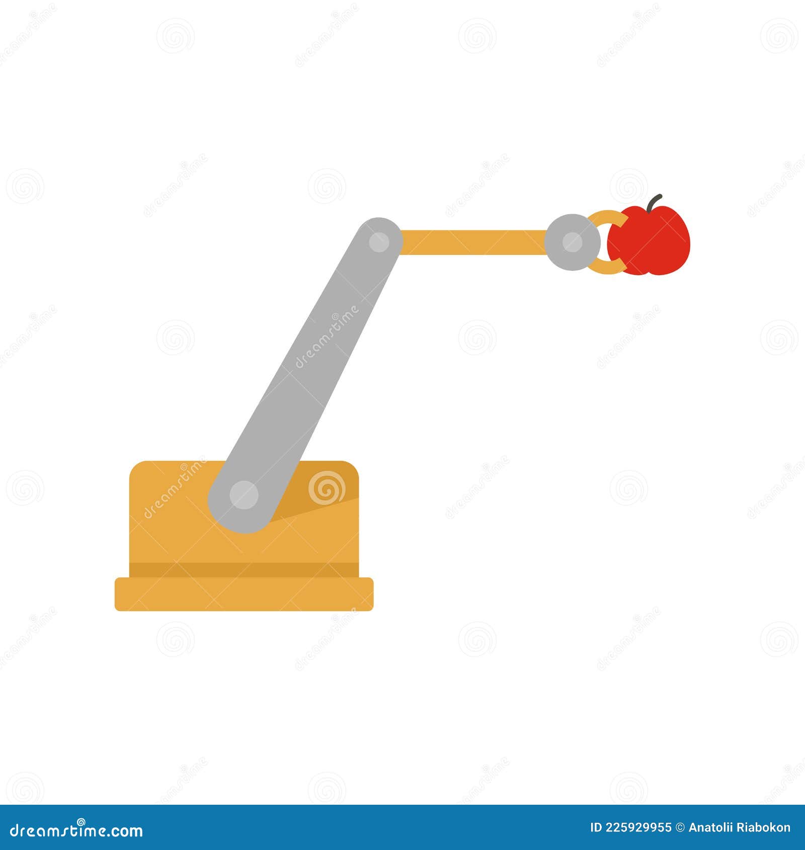 Farm Robotic Smart Arm Icon Flat Isolated Vector Stock Illustration ...