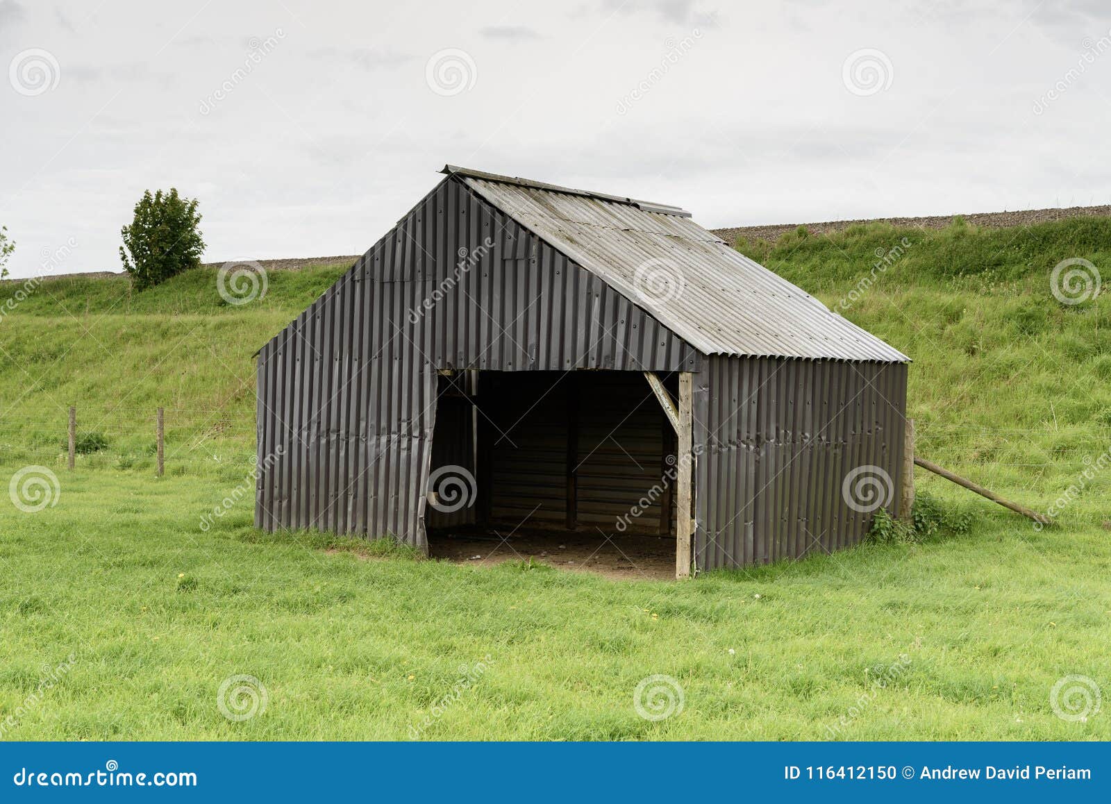 Farm shed in a field stock photo. Image of farm, door - 116412150