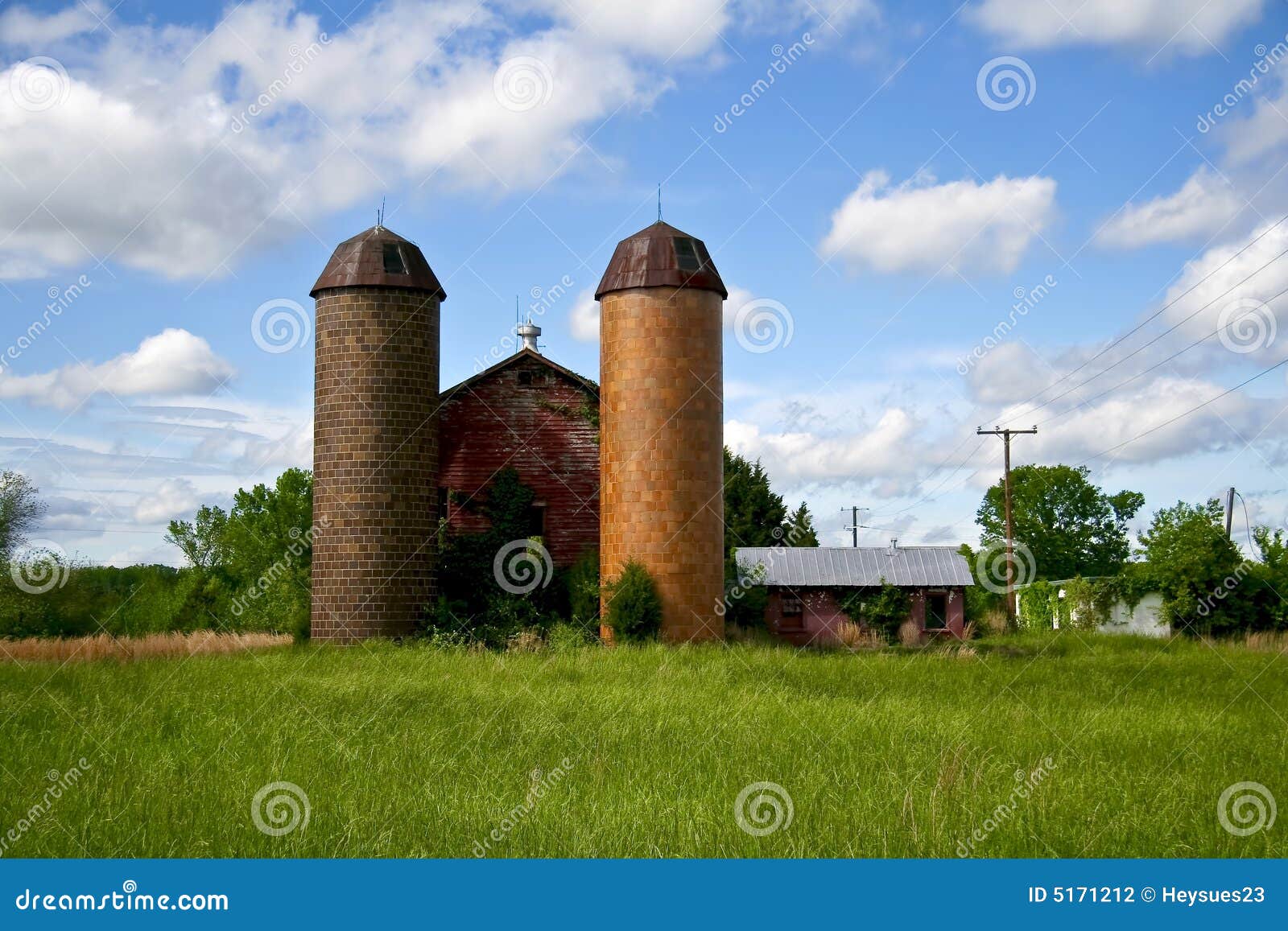 Farm silos stock photo. Image of scenic, forge, plantation - 5171212