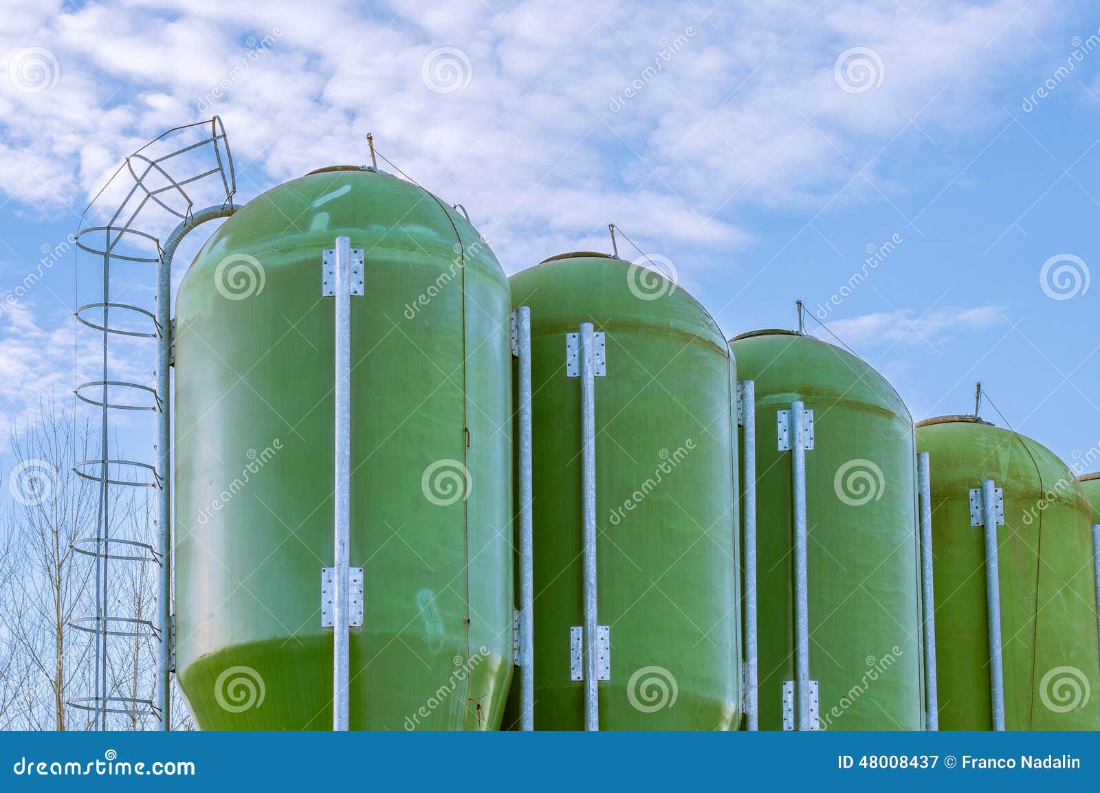 Farm Silos for Fish Farming Stock Image - Image of mill, building: 48008437