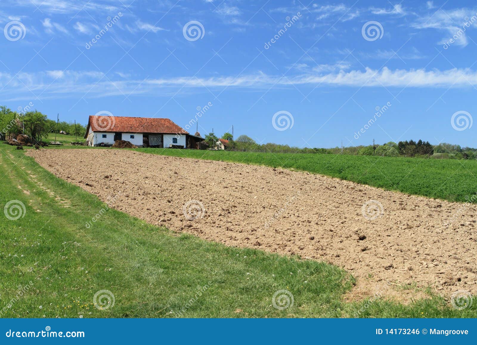 Farm in spring stock photo. Image of cultivating, plow - 14173246