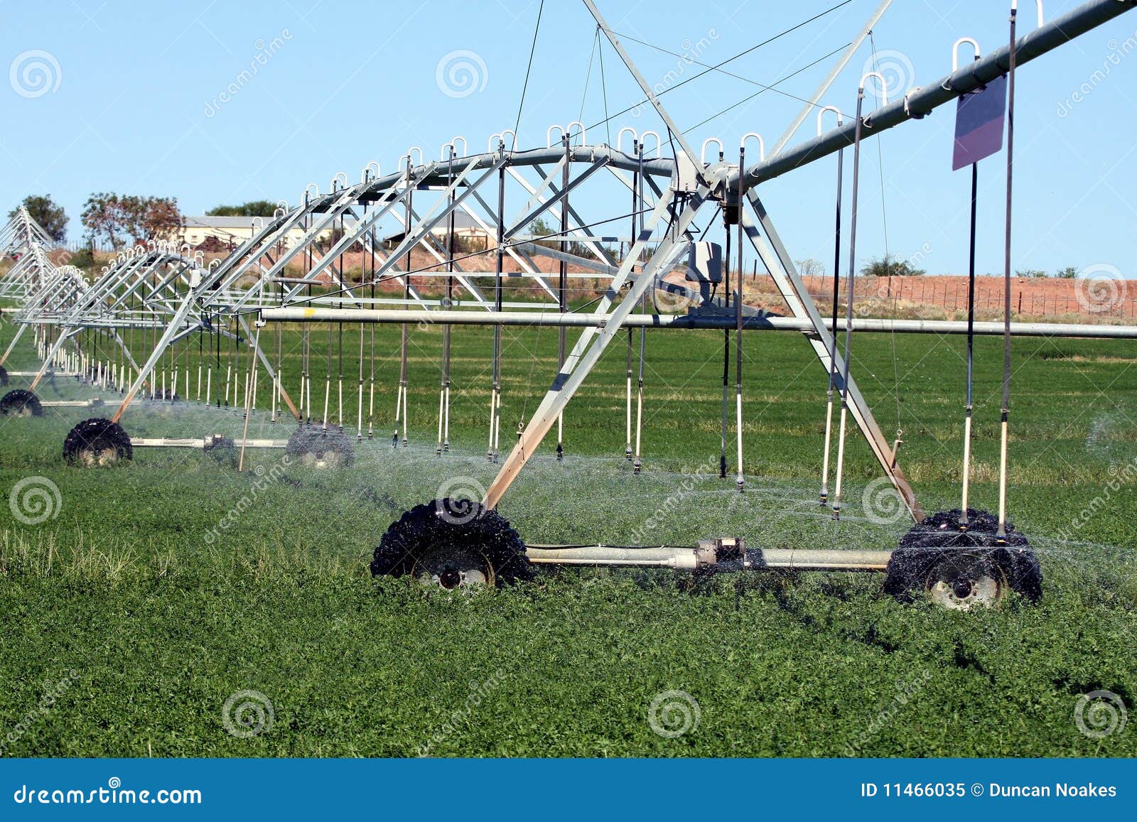 Farm Sprinkler System stock image. Image of industrial - 11466035