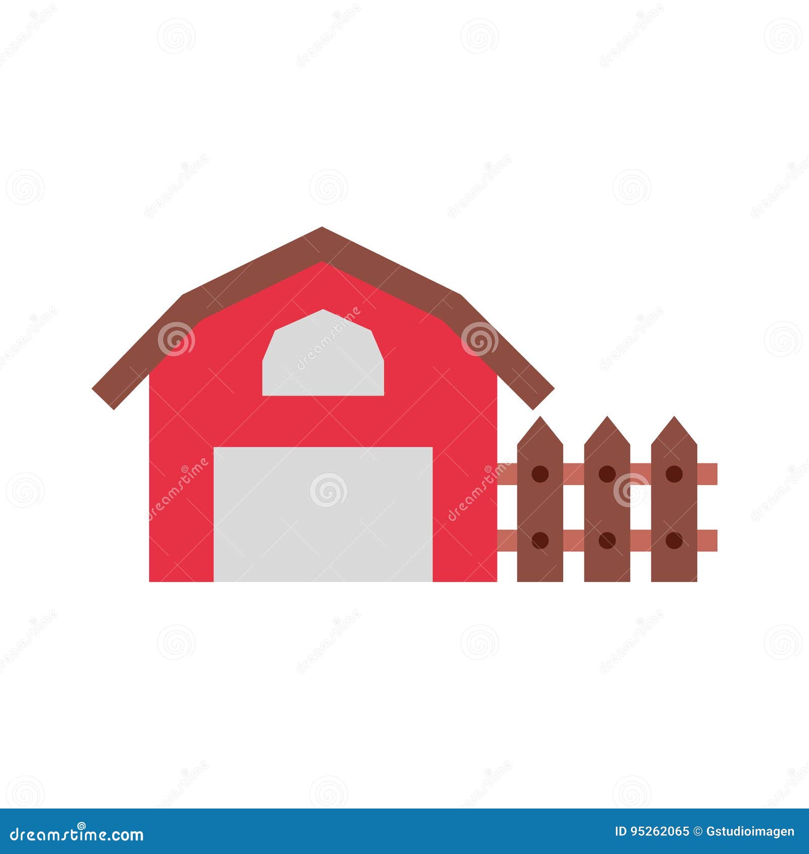 Farm stable building icon stock vector. Illustration of livestock ...