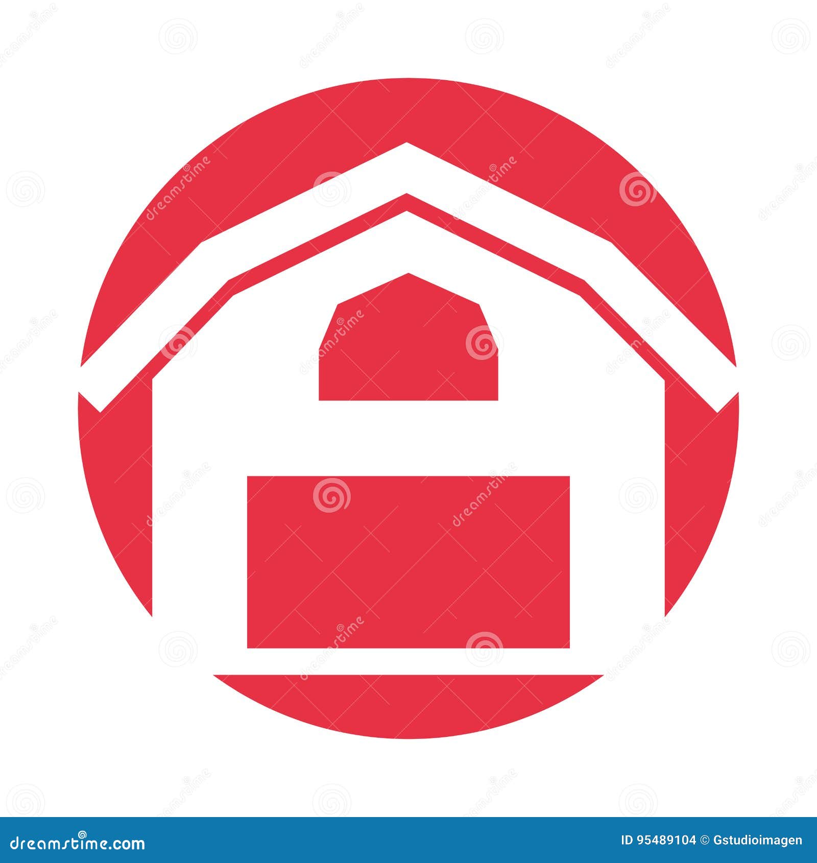 Farm stable building icon stock vector. Illustration of object - 95489104