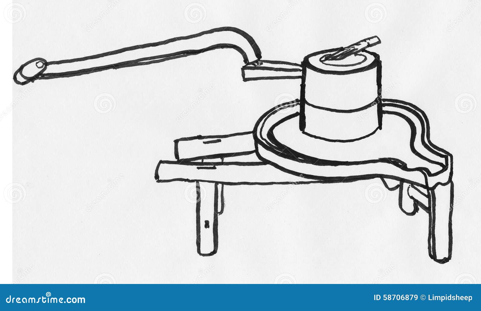 Farm stone mill stock illustration. Illustration of heavy - 58706879