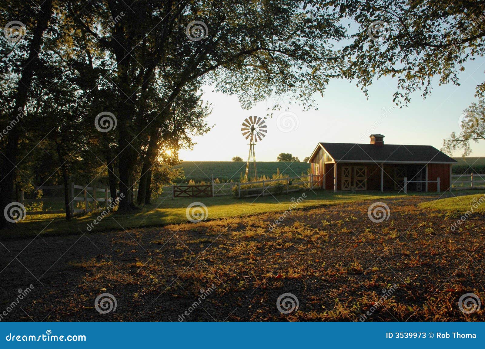 Farm Sunrise stock image. Image of farm, wooden, country - 3539973
