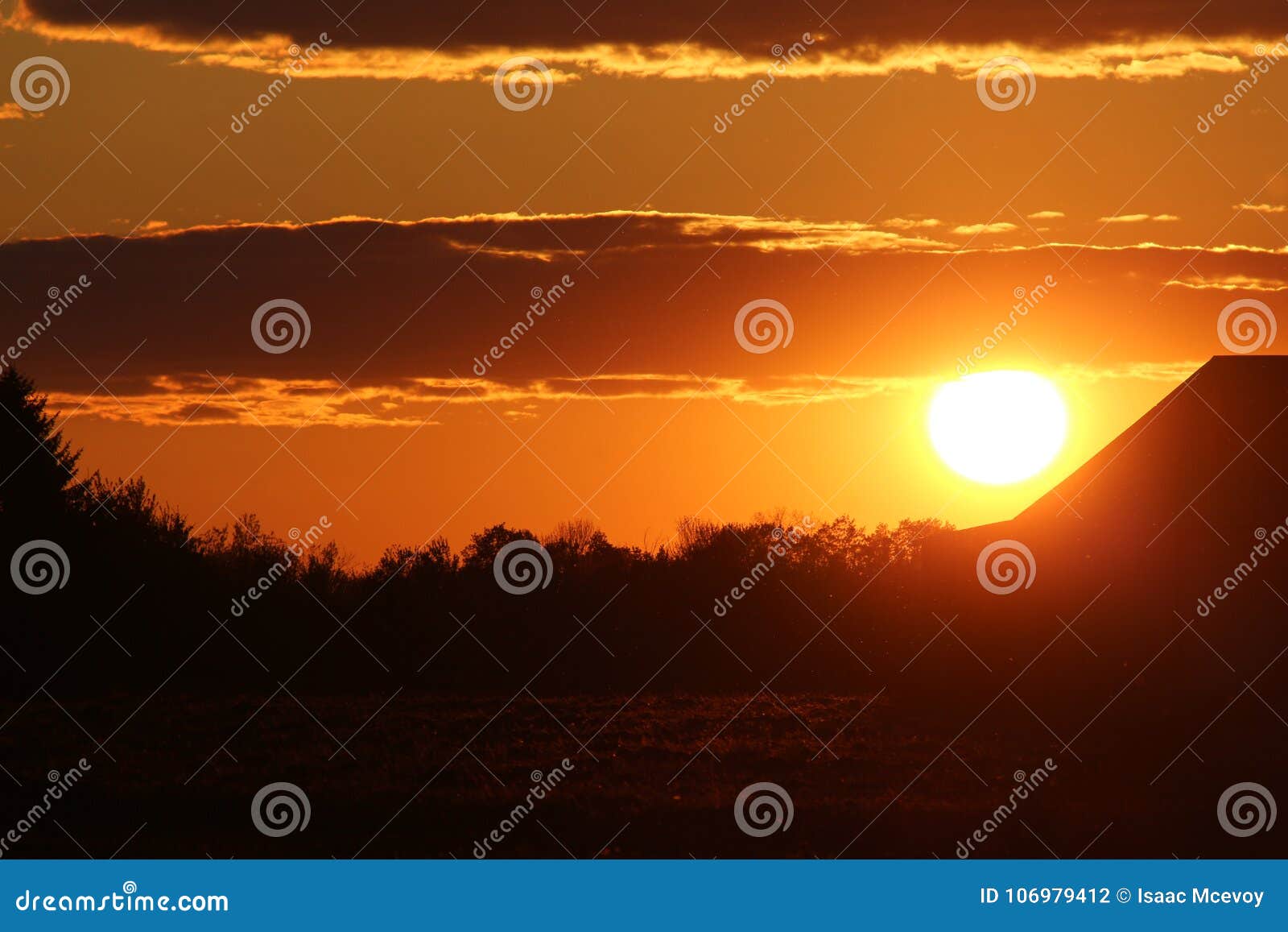 Farm Sunset stock photo. Image of landcape, wisconsin - 106979412