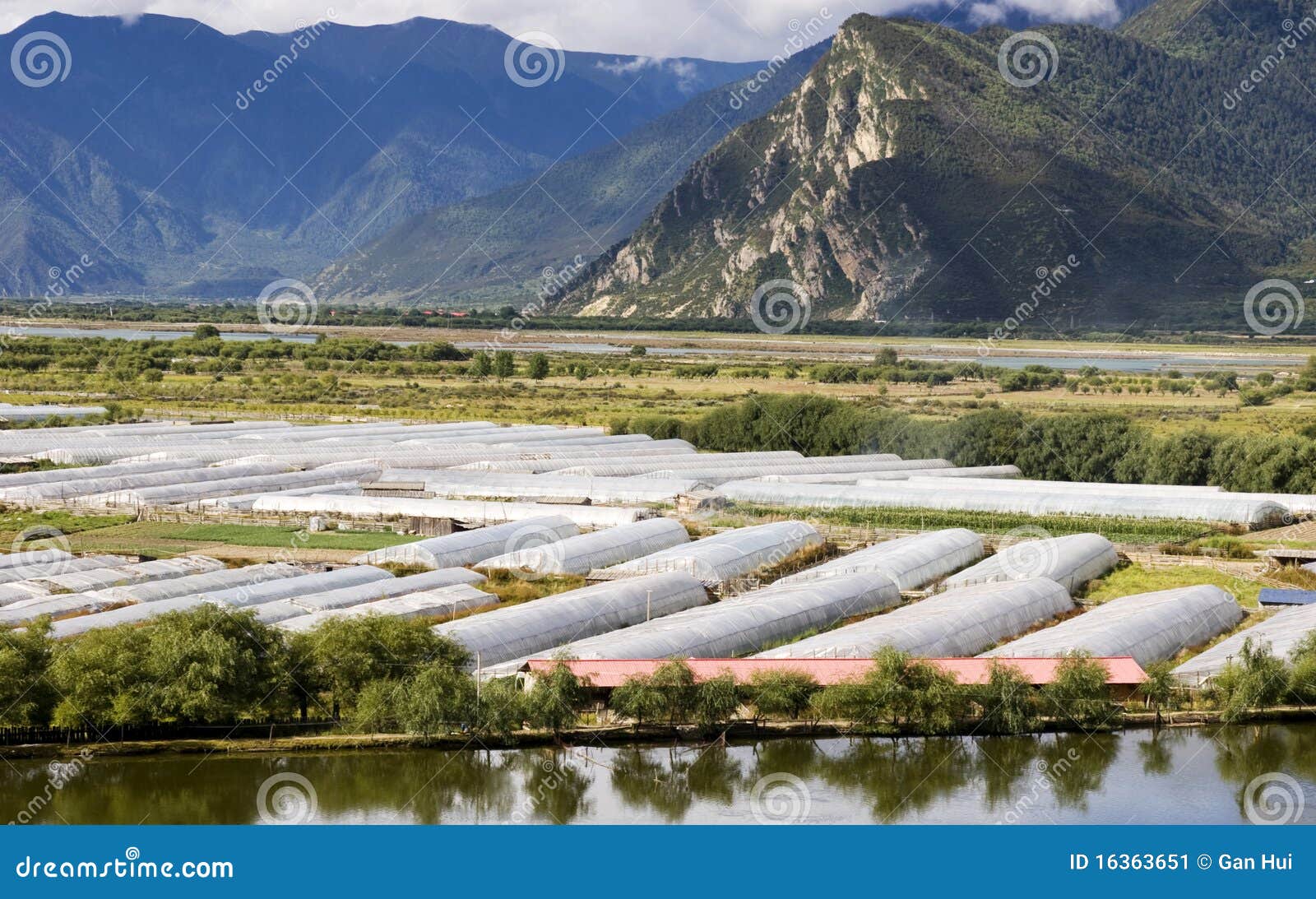Farm tent in mountain area stock image. Image of fertile - 16363651