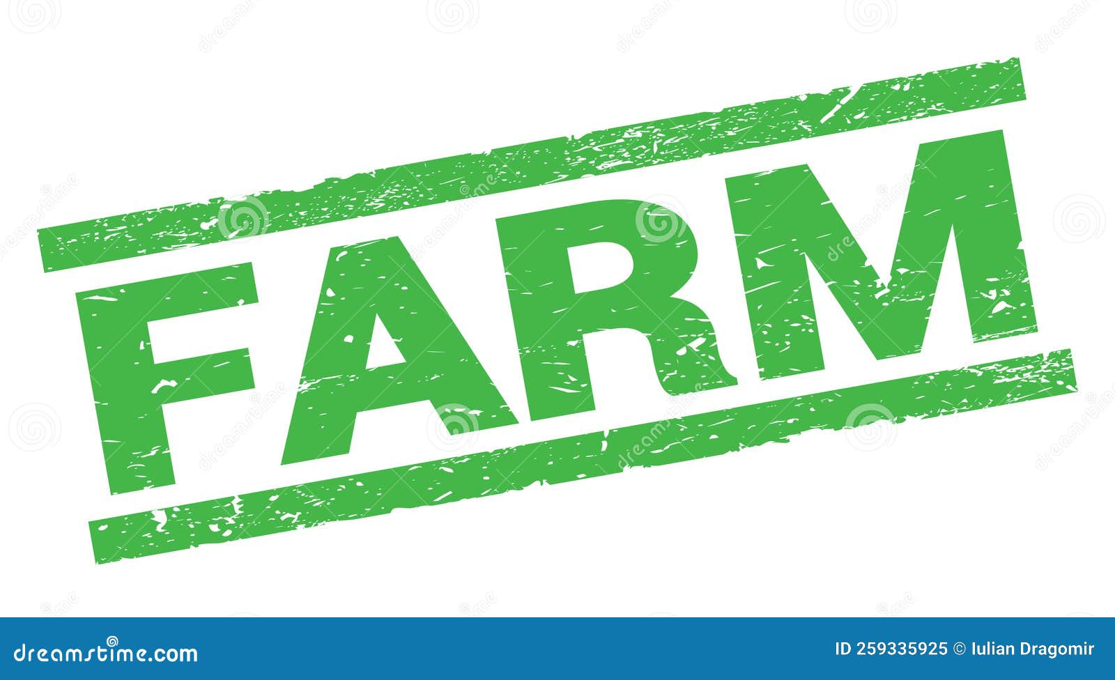 FARM Text on Green Rectangle Stamp Sign Stock Illustration ...