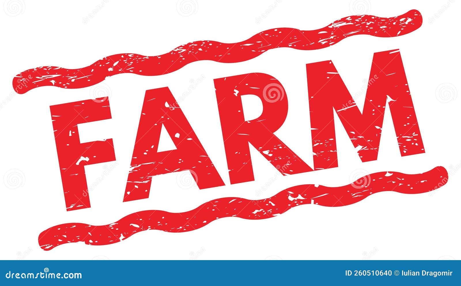 FARM Text on Red Lines Stamp Sign Stock Illustration - Illustration of ...