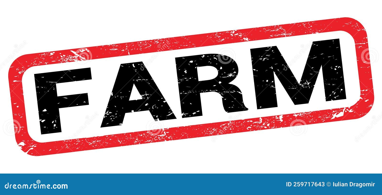 FARM Text Written on Red-black Rectangle Stamp Stock Illustration ...