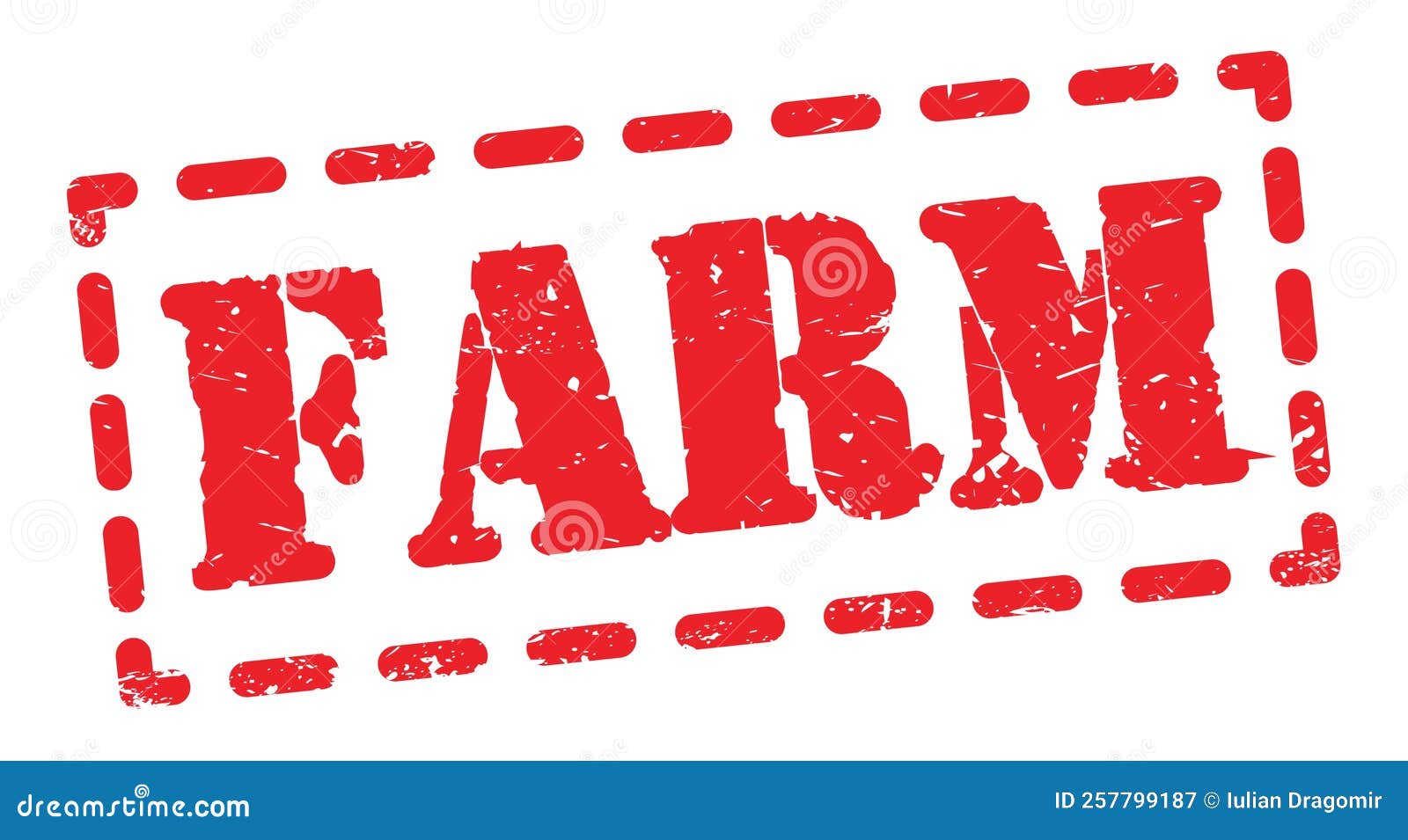 FARM Text Written on Red Stamp Sign Stock Illustration - Illustration ...