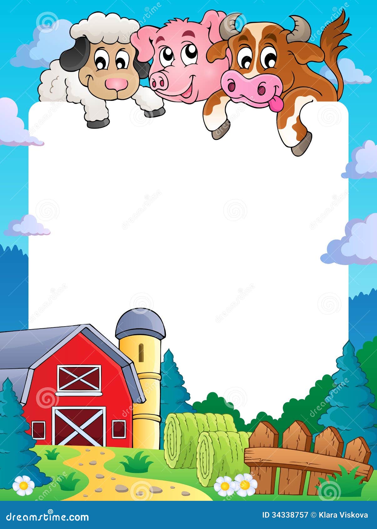 Farm theme frame 4 stock vector. Illustration of eps10 - 34338757