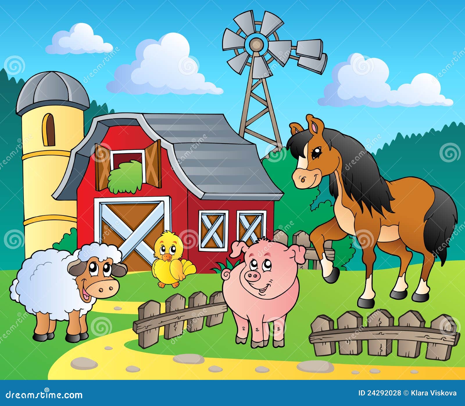 Farm theme image 4 stock vector. Illustration of farmland - 24292028