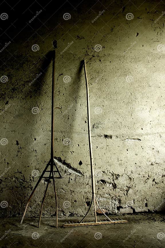 Farm Tools stock image. Image of raking, work, rural, damage - 544573