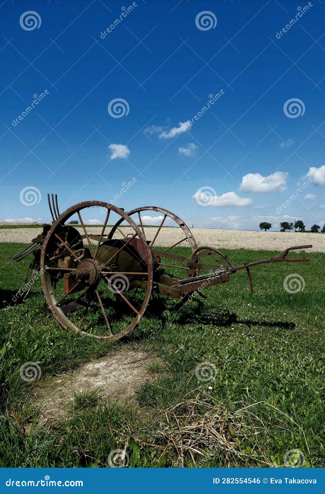 Farm tools field sunny day stock photo. Image of sunny - 282554546