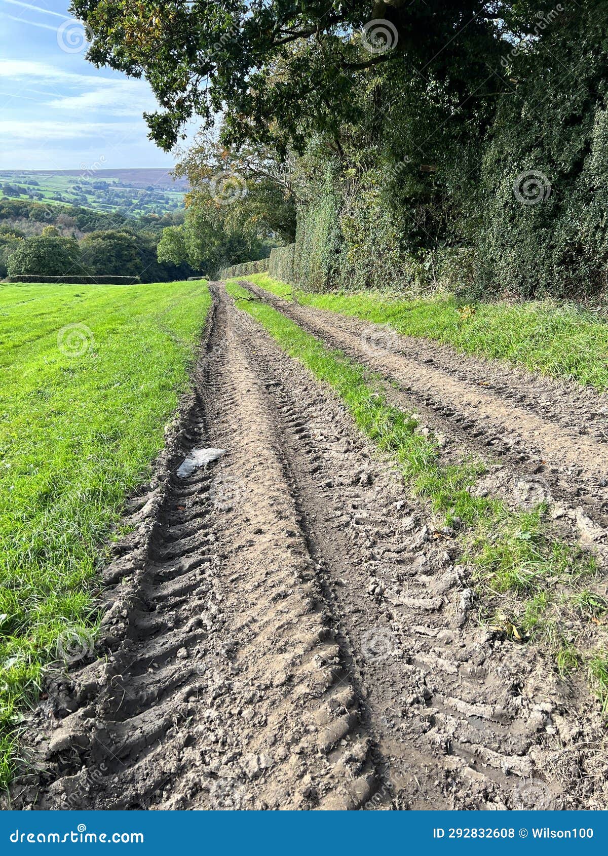 Farm Tracks stock photo. Image of journey, damage, track - 292832608