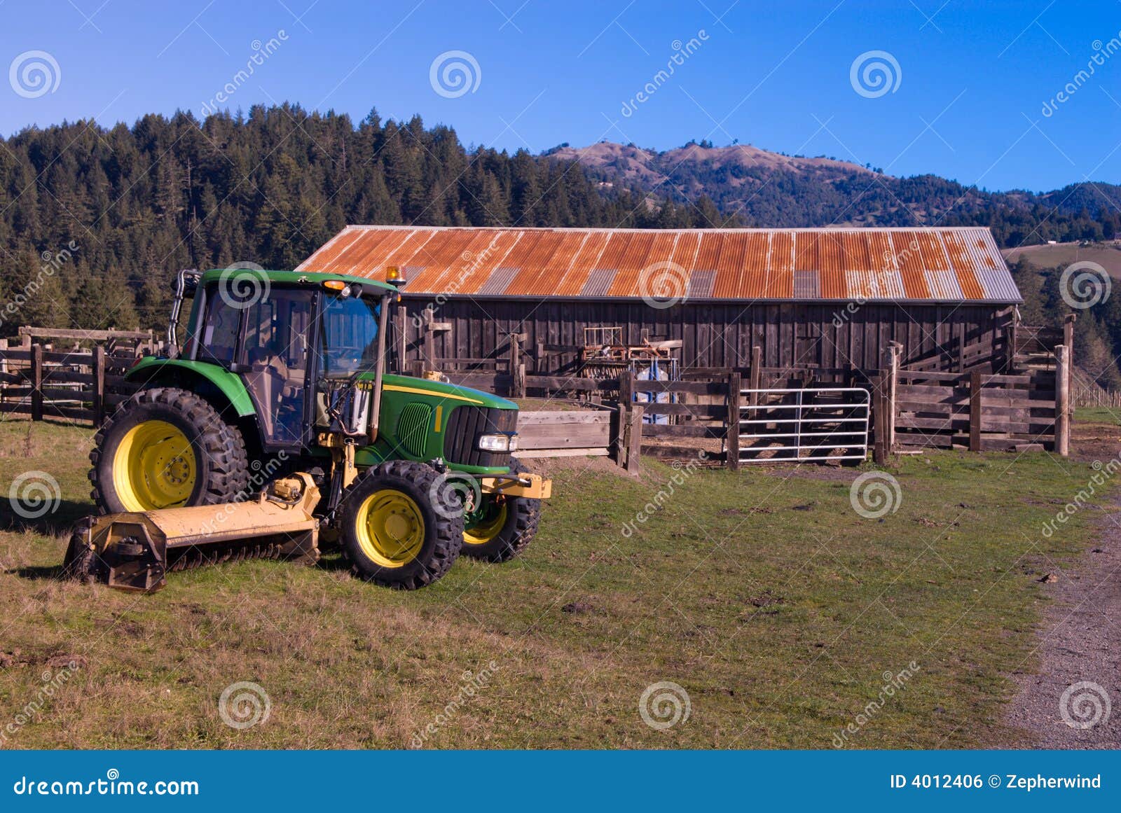 Farm tractor editorial photo. Image of agronomy, farmland - 4012406