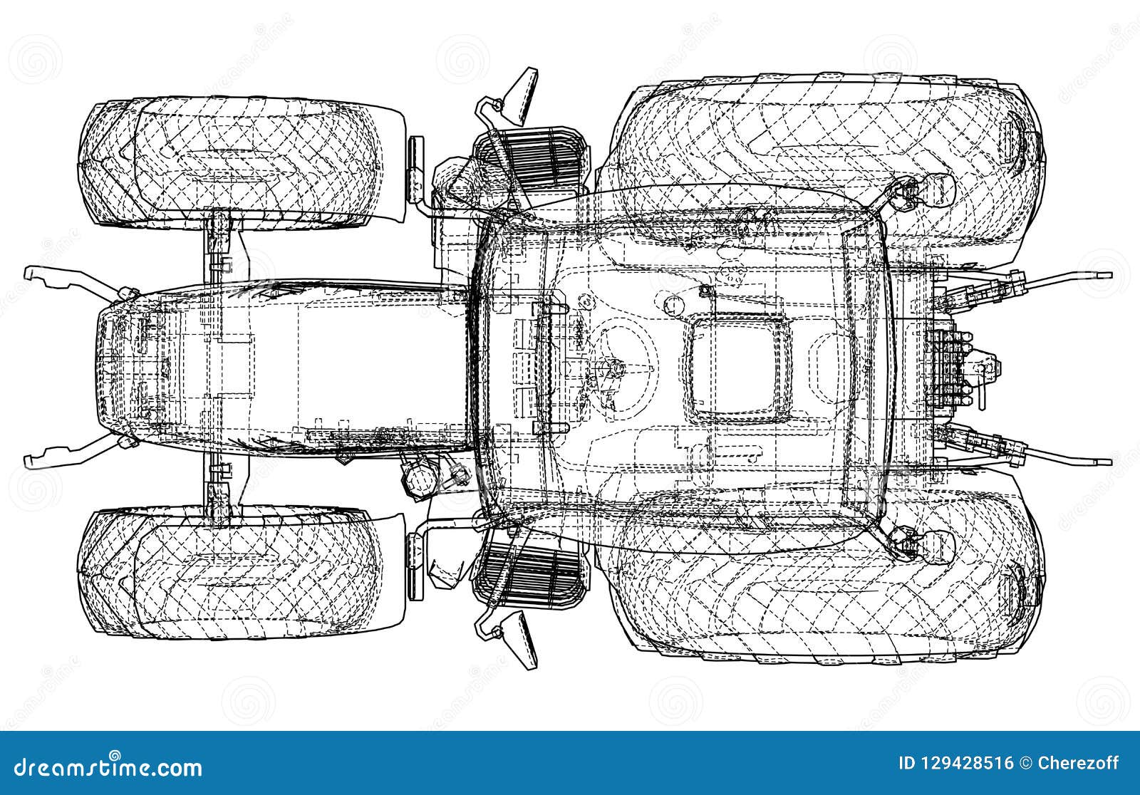 Farm Tractor Concept. Vector Stock Vector - Illustration of farm ...