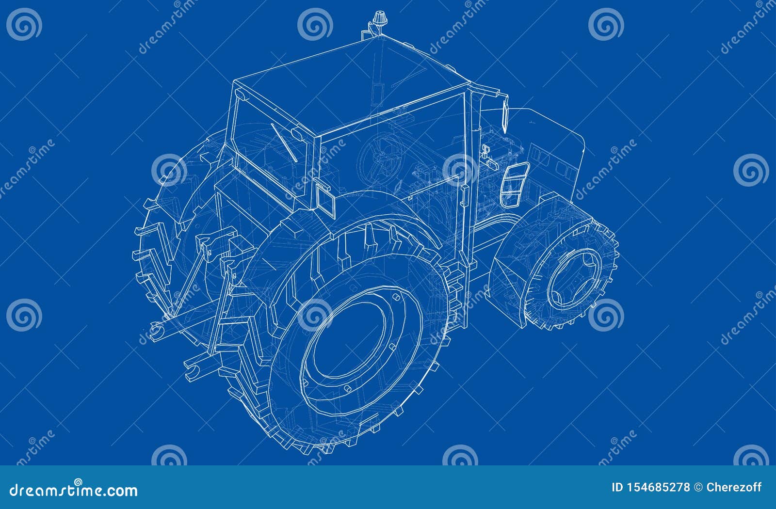 Farm Tractor Concept. Vector Stock Vector - Illustration of harvest ...