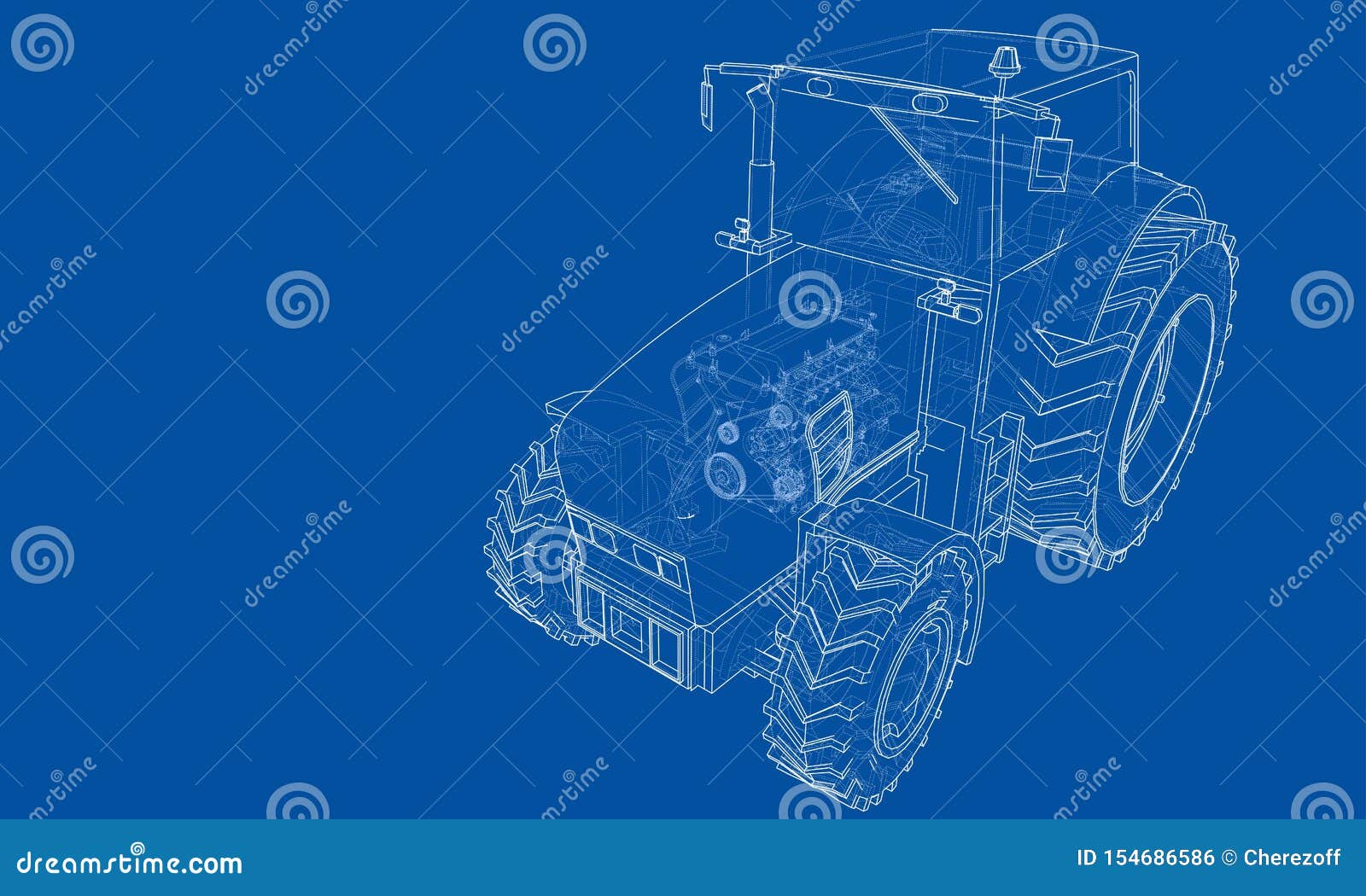Farm Tractor Concept. Vector Stock Vector - Illustration of concept ...