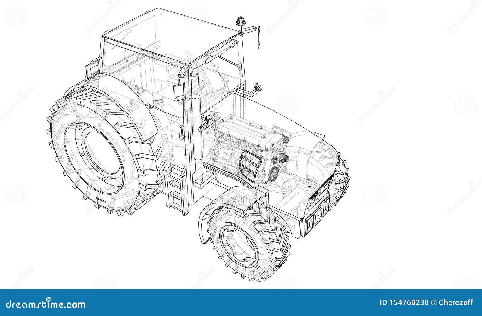 Farm Tractor Concept. Vector Stock Vector - Illustration of farming ...