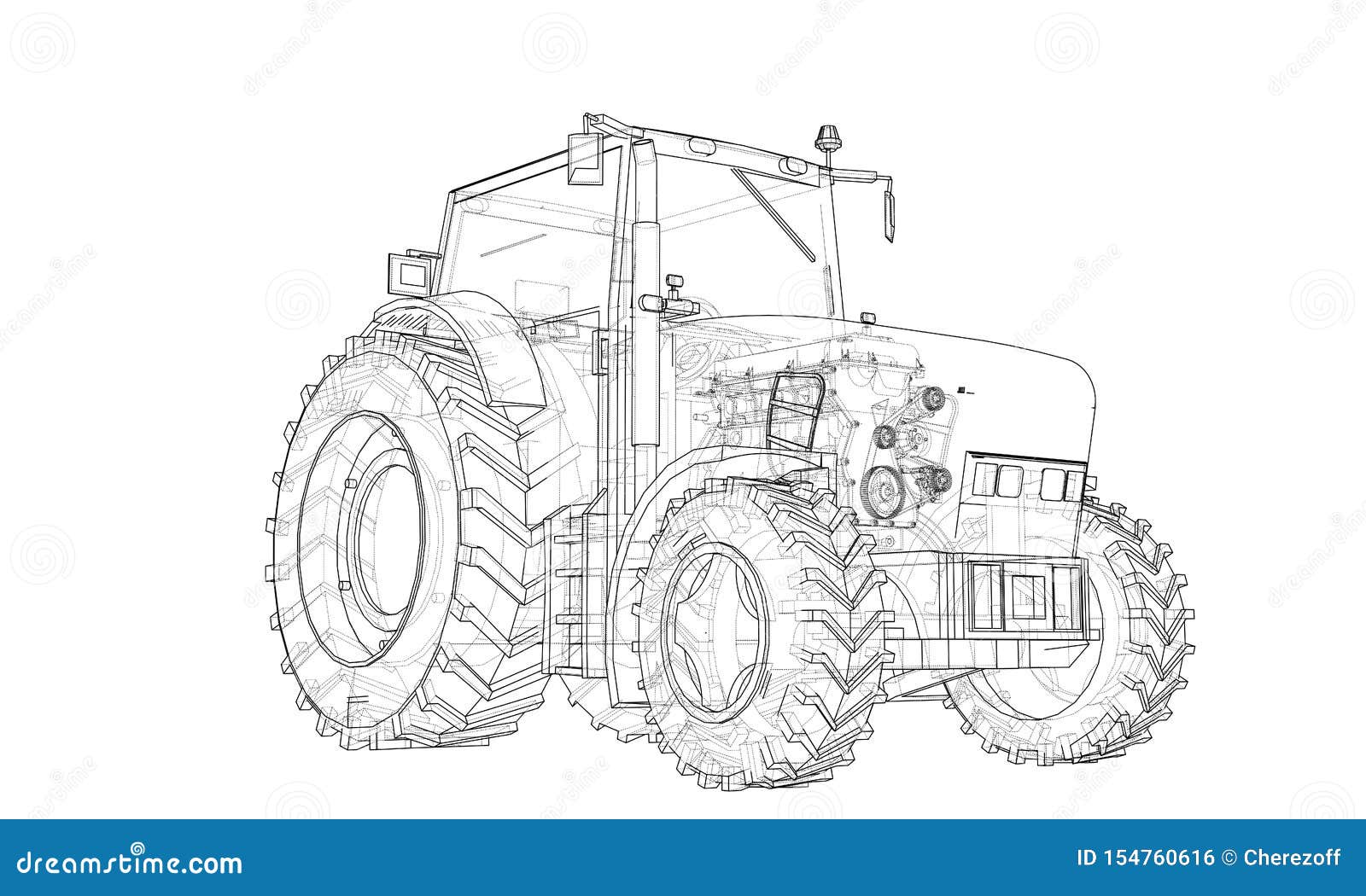Farm Tractor Concept. Vector Stock Vector - Illustration of concept ...