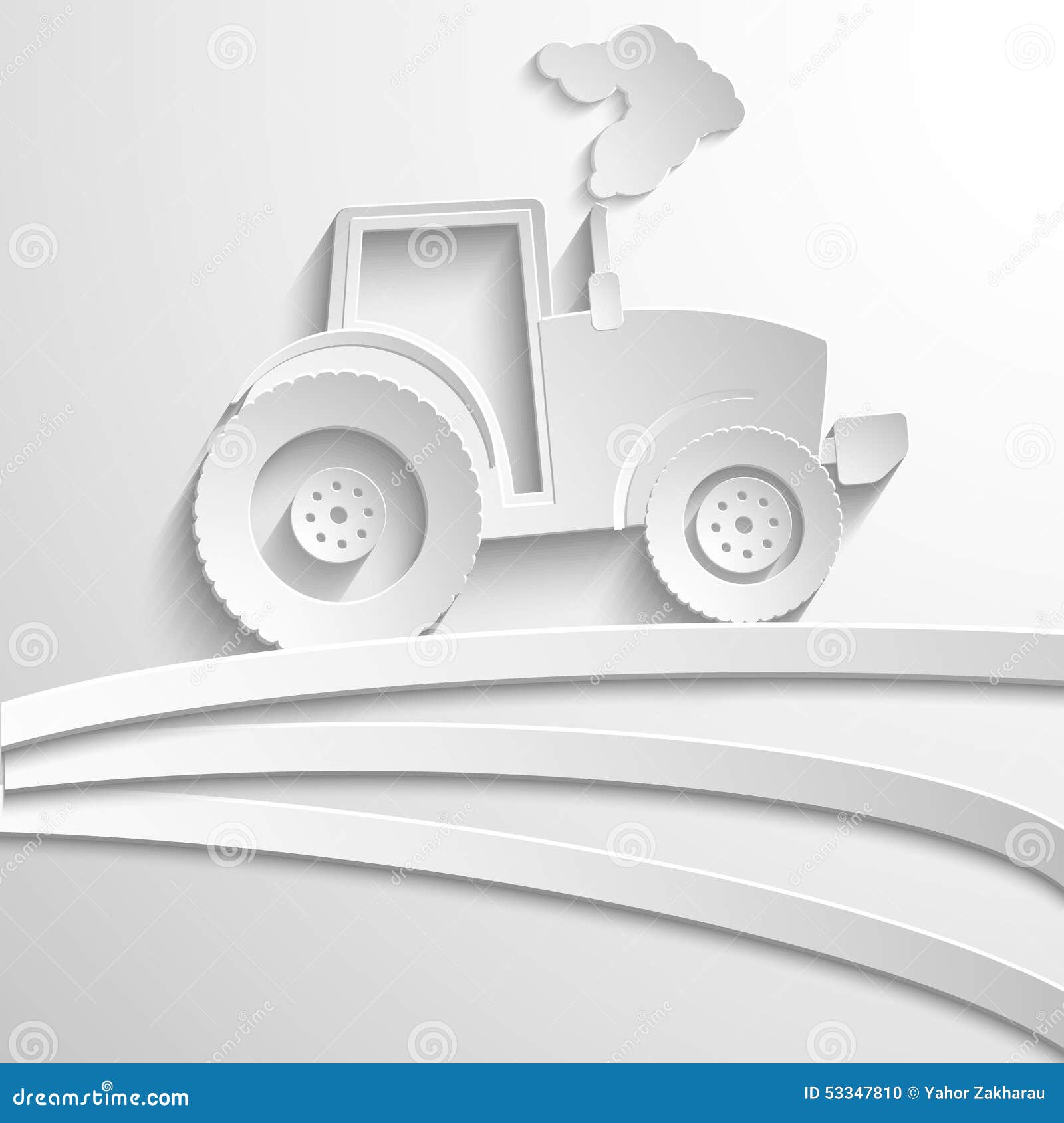Tractor Paper Cut Toy. Kids Handmade Educational Game Printable 3d ...
