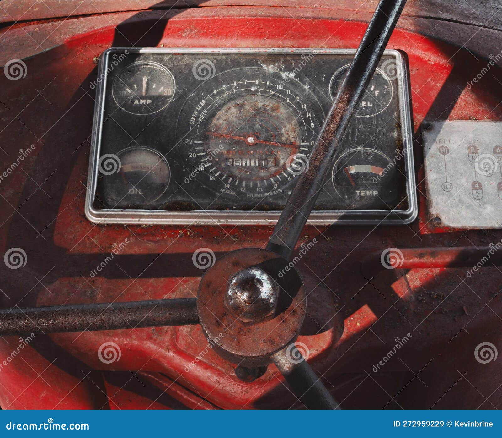 Farm Tractor Dash stock image. Image of gauge, vintage - 272959229