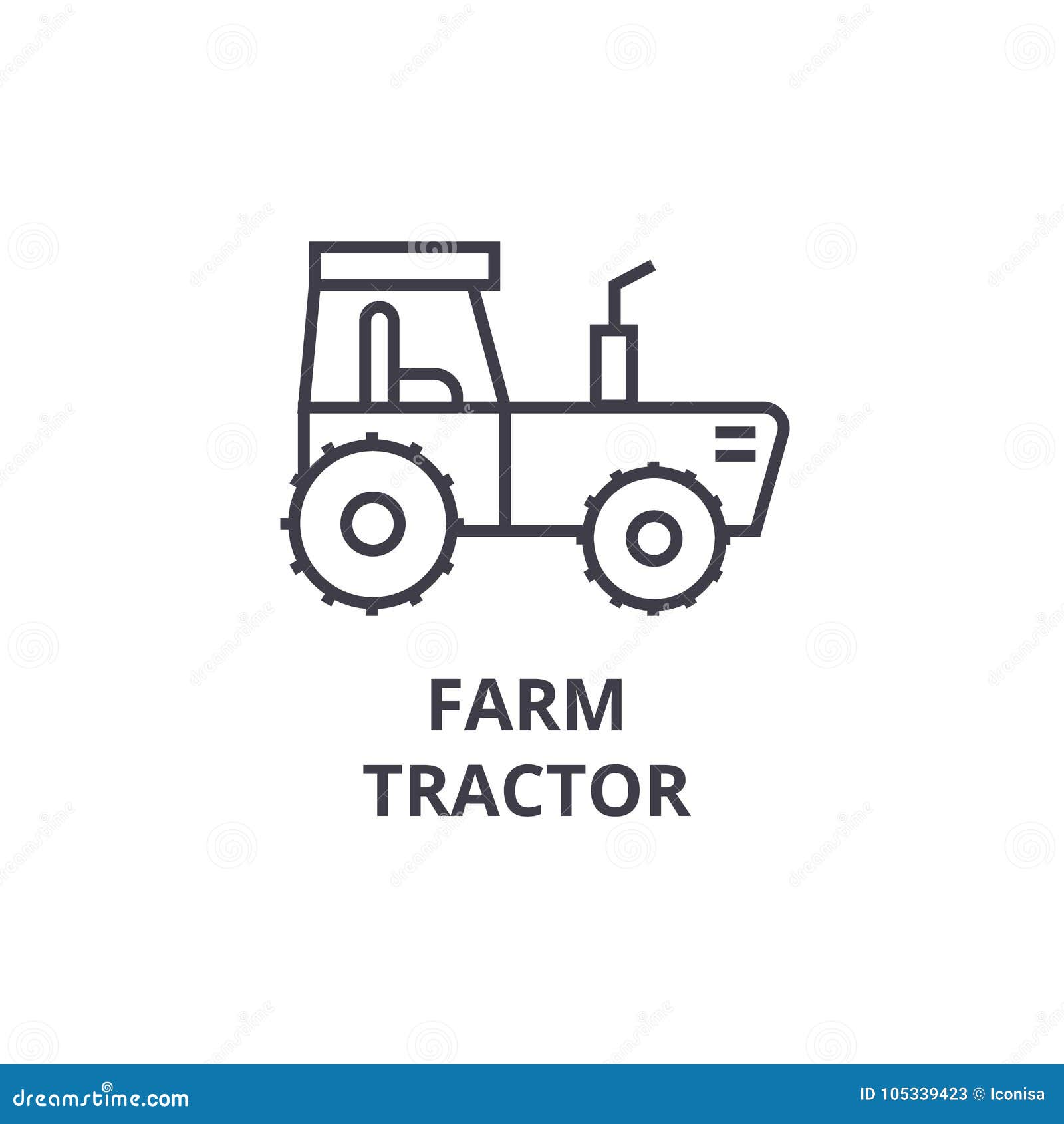Farm Tractor Line Icon, Outline Sign, Linear Symbol, Vector, Flat ... Farm Tractor Line Icon, Outline Sign, Linear Symbol, Vector, Flat ...