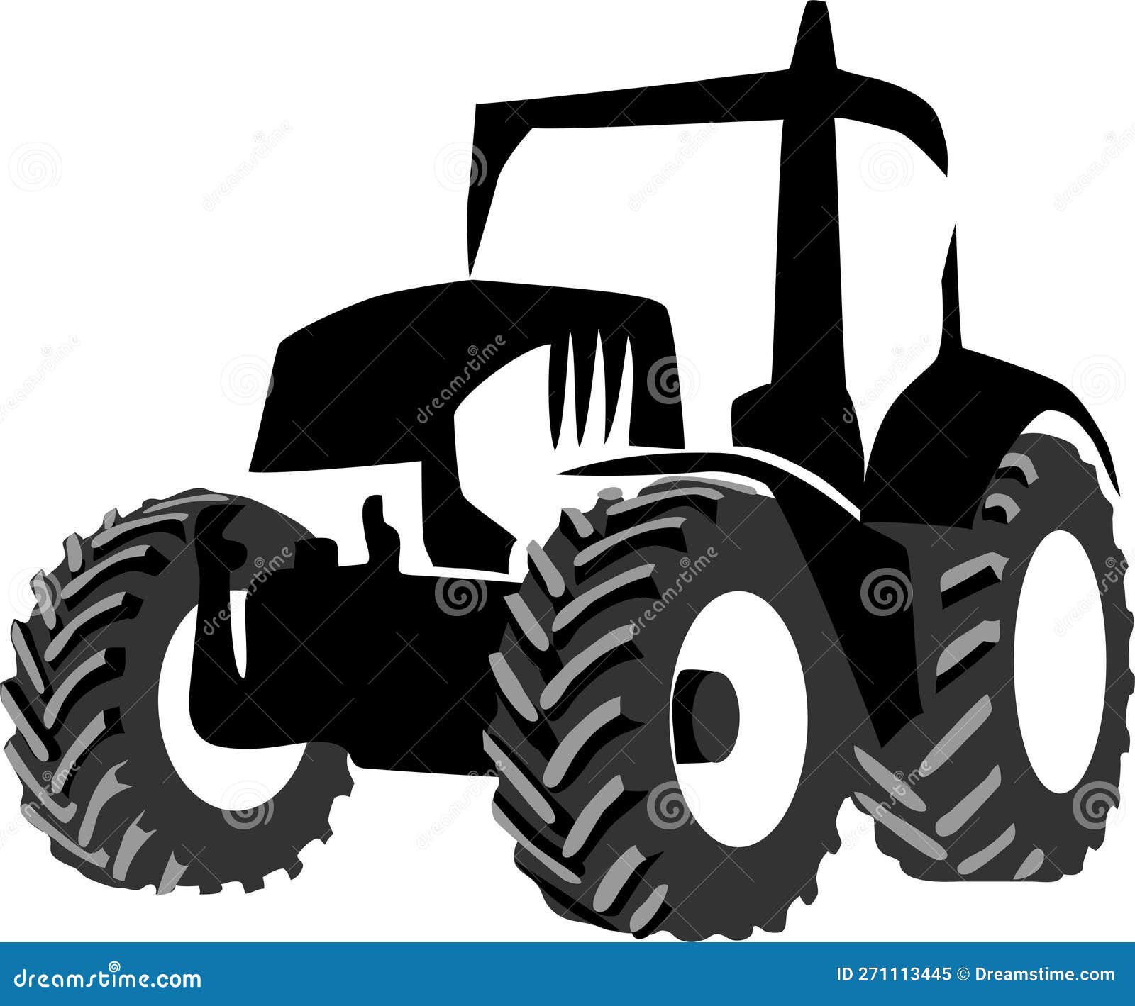 Farm Tractor - Vector Illustration Stock Vector - Illustration of ...