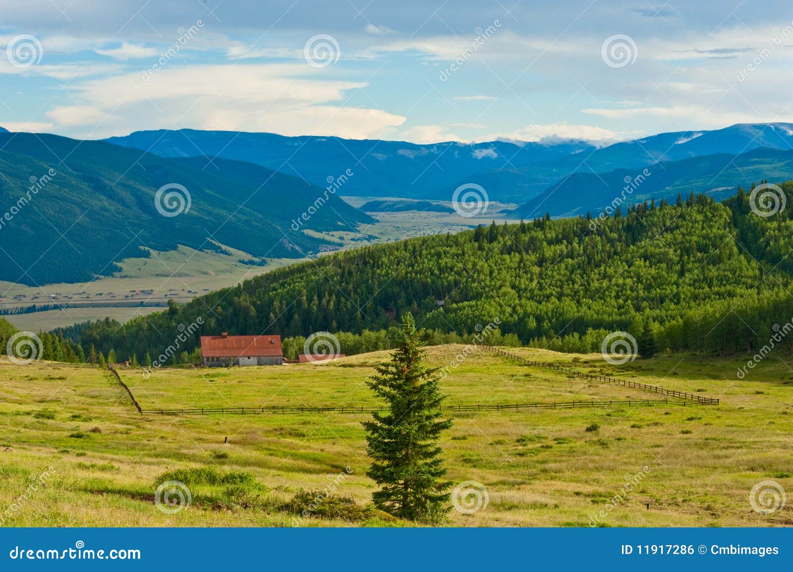 Farm in the Valley stock photo. Image of green, yellow - 11917286
