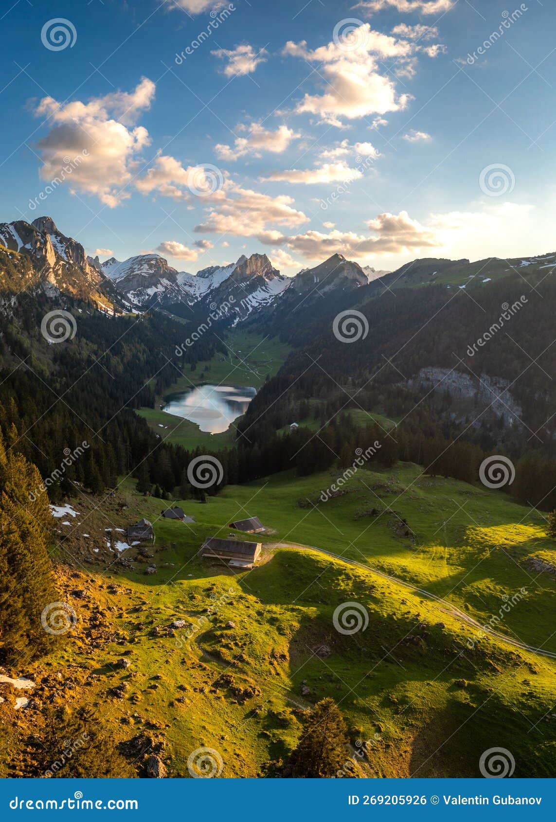 A farm in the valley stock photo. Image of summer, heaven - 269205926