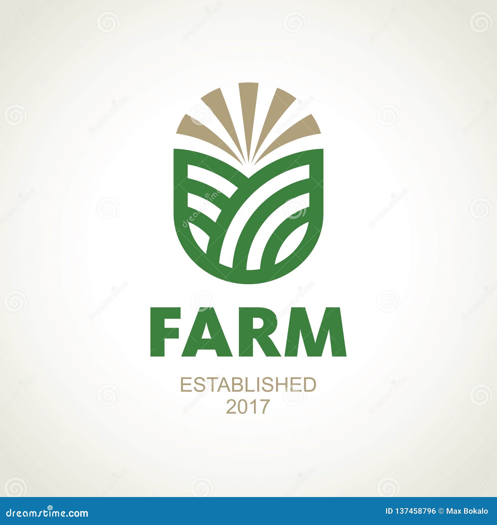 Farm Vector Logo. Agro Abstract Emblem Stock Vector - Illustration of ...