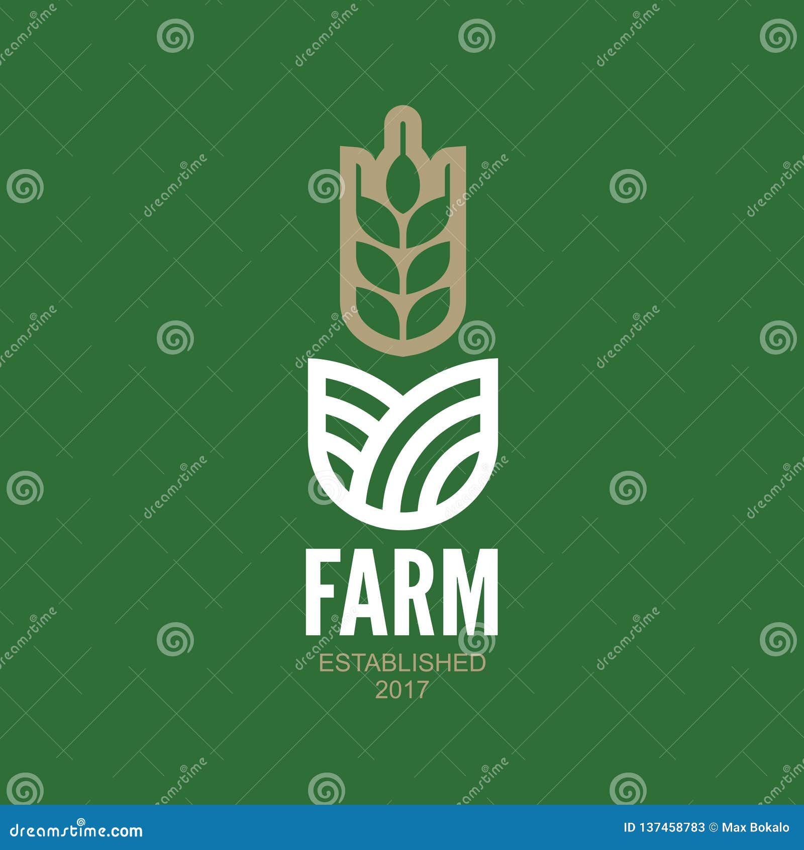 Farm Vector Logo. Agro Abstract Emblem Stock Vector - Illustration of ...