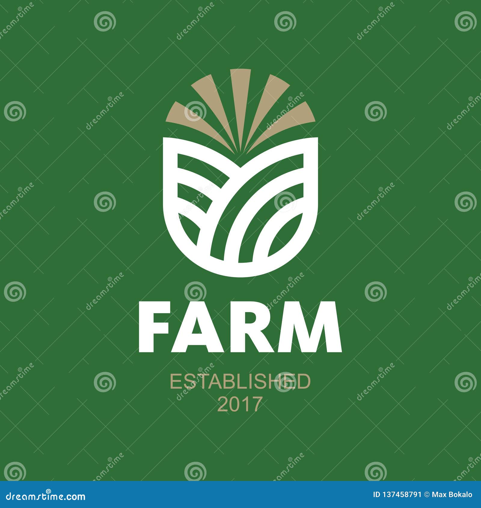 Farm Vector Logo. Agro Abstract Emblem Stock Vector - Illustration of ...