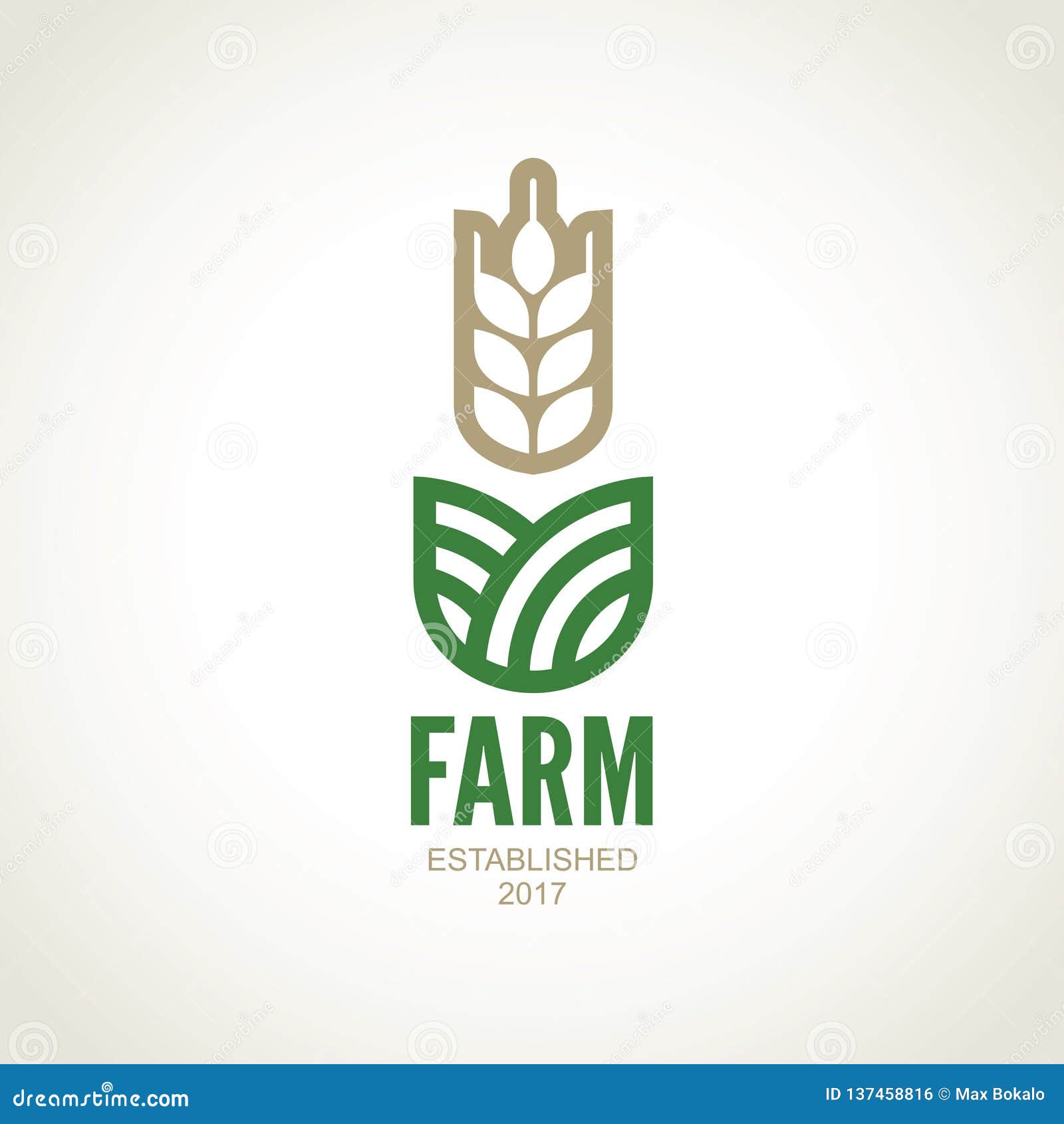 Farm Vector Logo. Agro Abstract Emblem Stock Vector - Illustration of ...