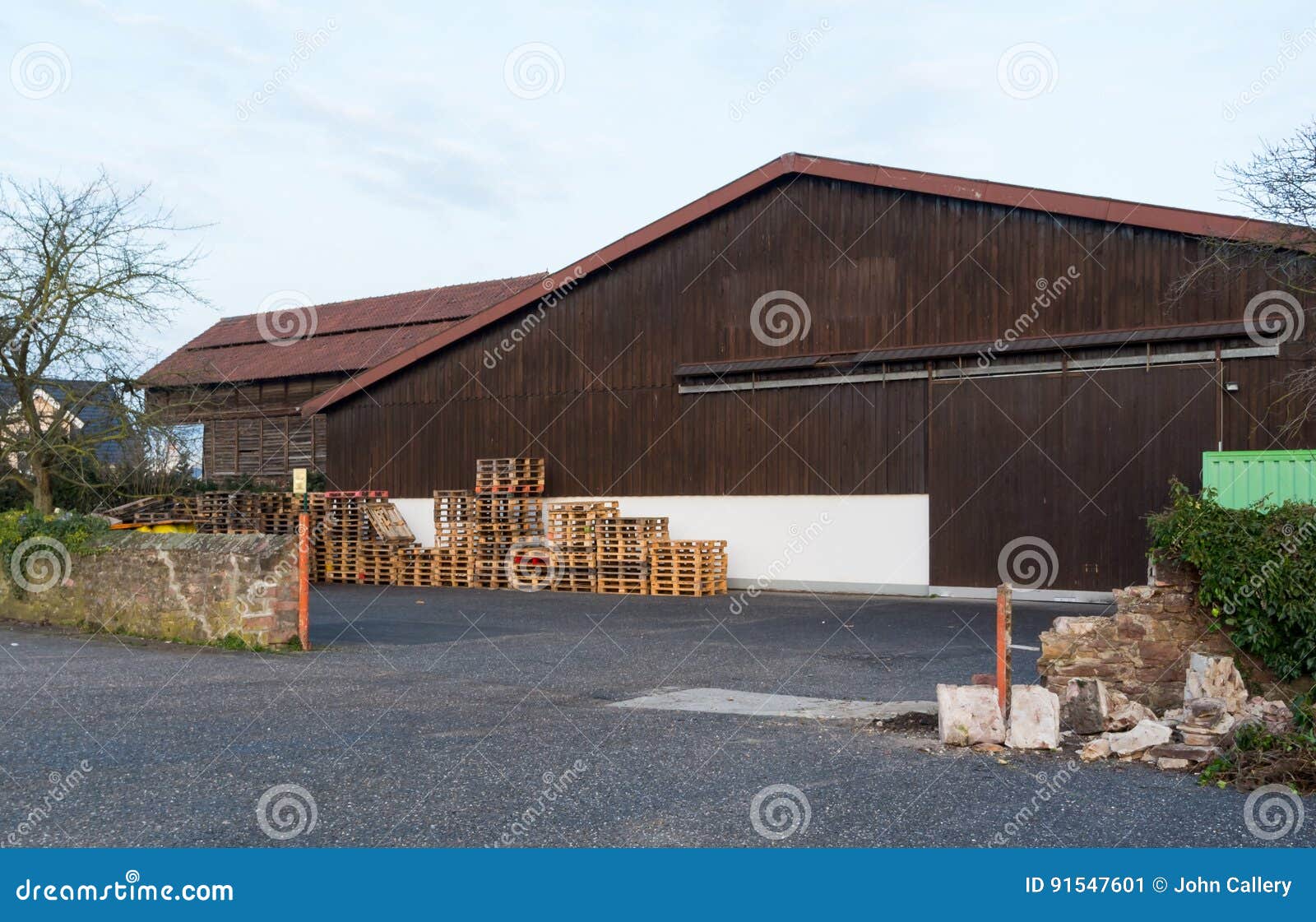 Farm Warehouse stock image. Image of cloudy, road, barn - 91547601