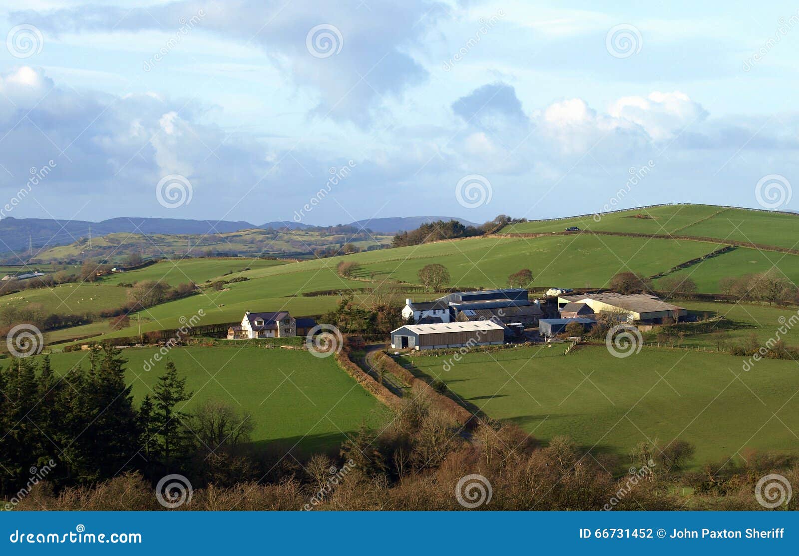 Farm, Welsh stock photo. Image of meadows, buildings - 66731452