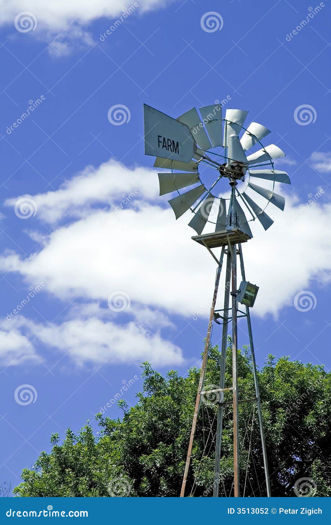 Farm wind mill stock photo. Image of industrial, alternative - 3513052