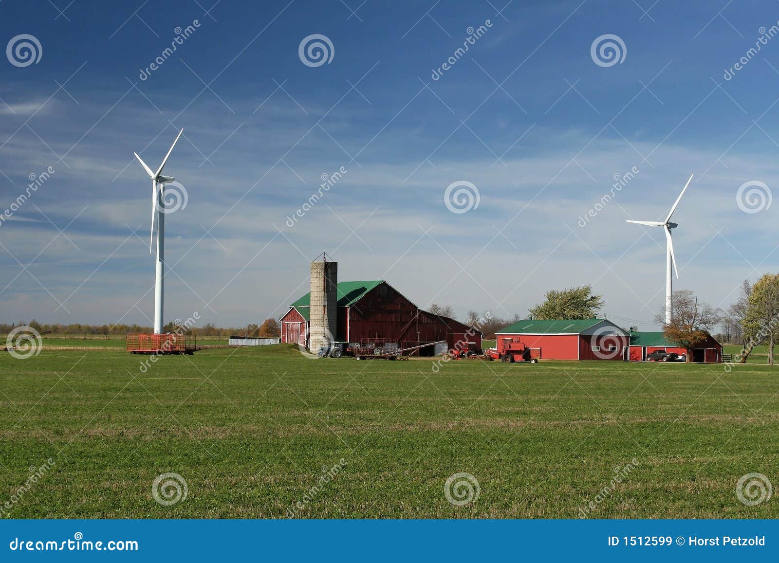 Wind Turbine Farms On Land