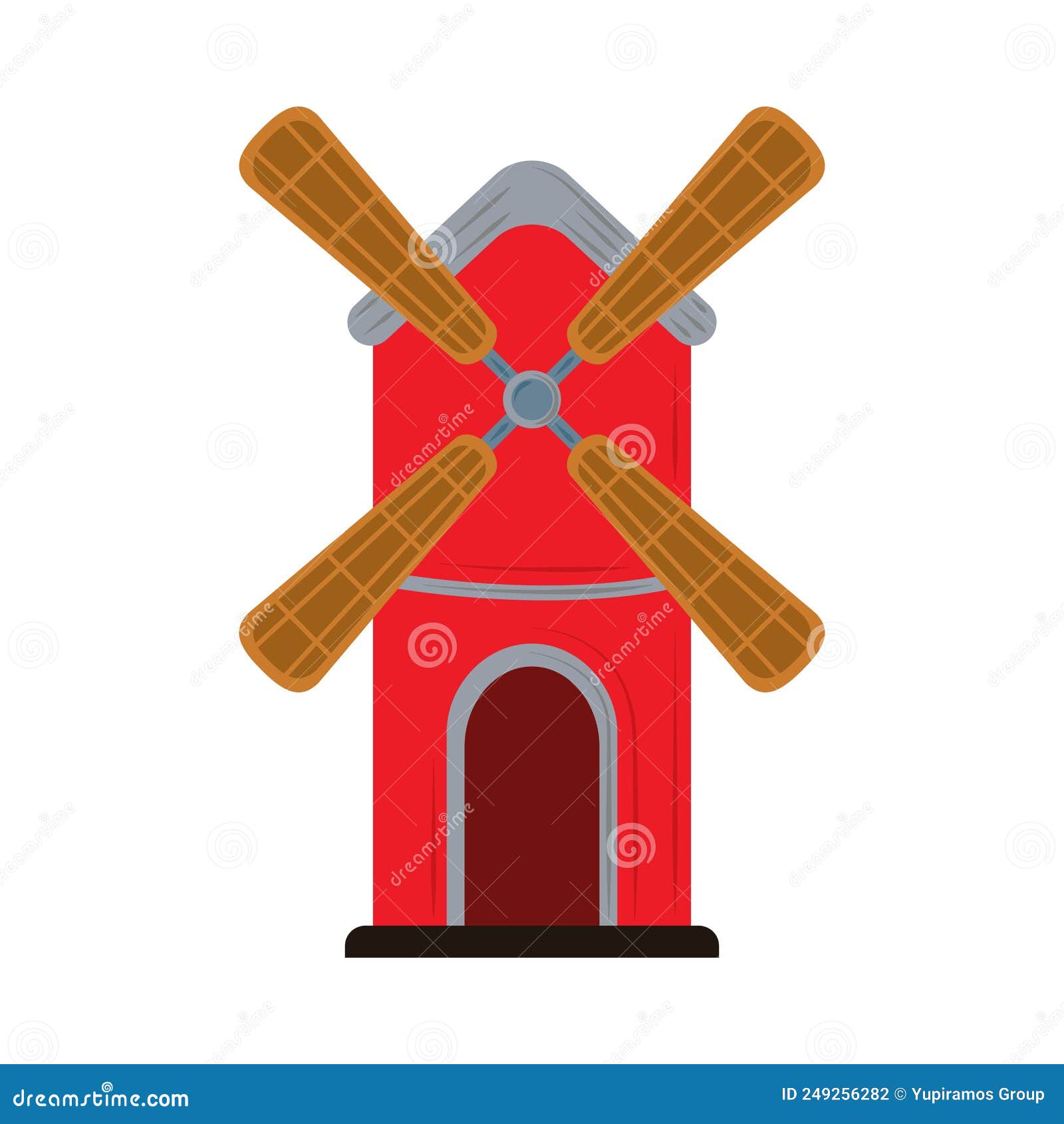 Farm windmill cartoon stock vector. Illustration of cartoon - 249256282