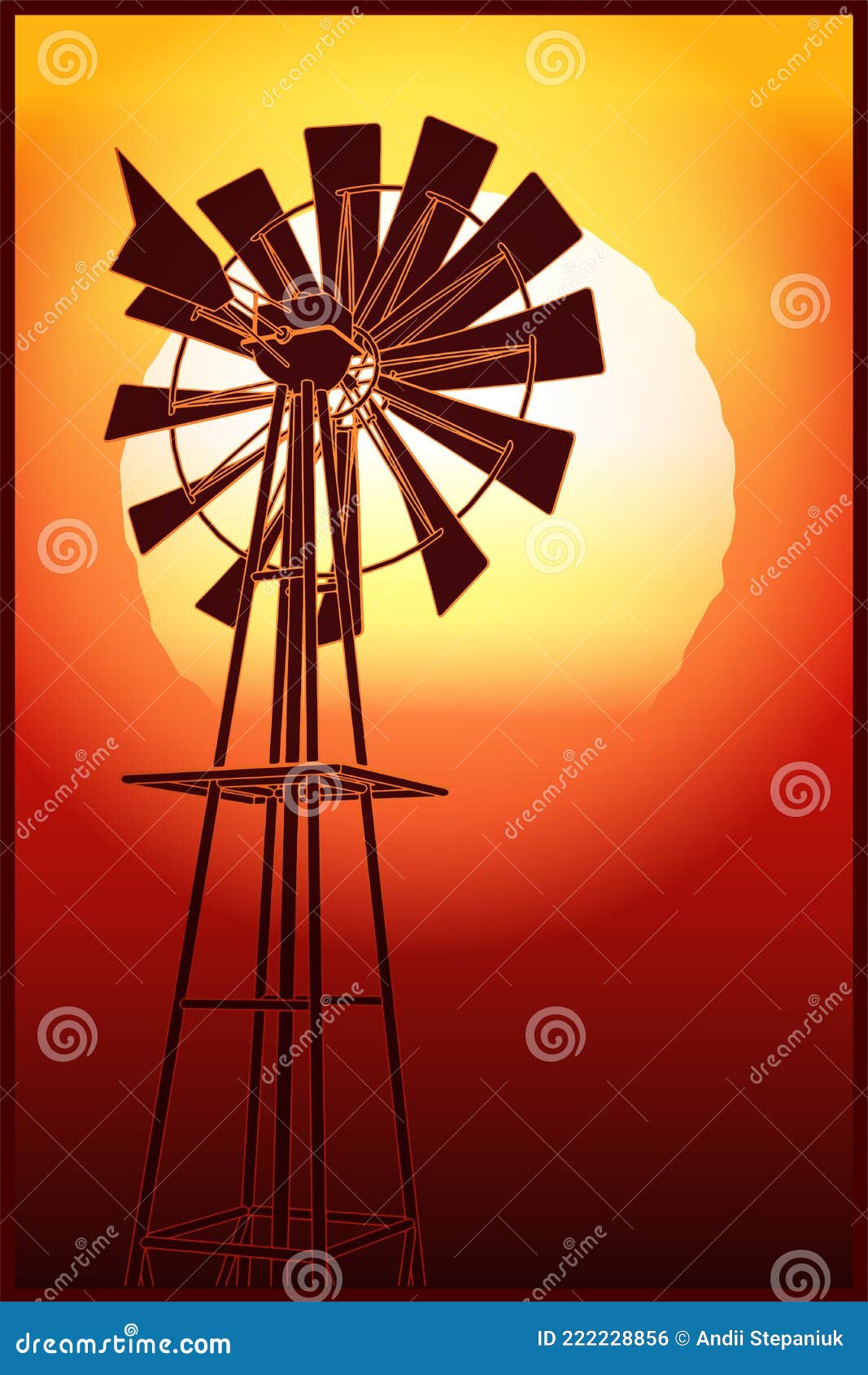 Farm Windmill Line Icon. Outline Illustration Of Barn Vector Linear ...