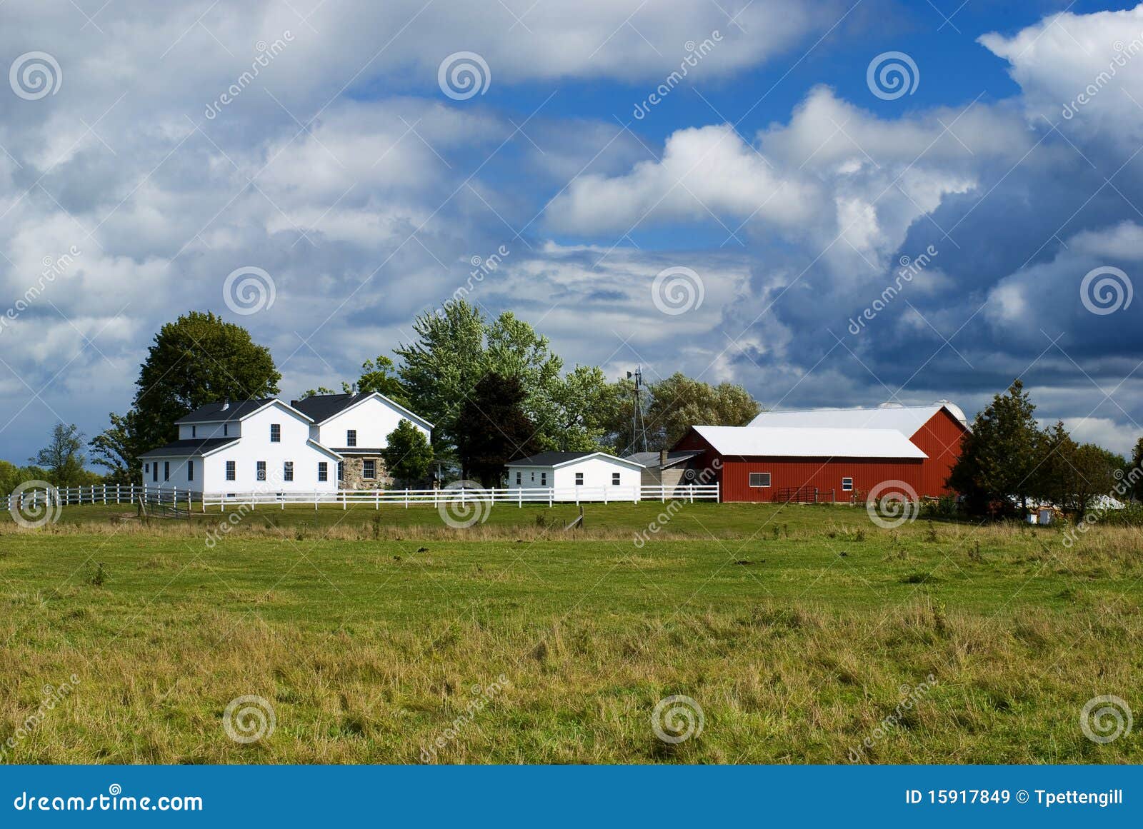Farm Yard stock image. Image of gladwin, farm, clouds - 15917849