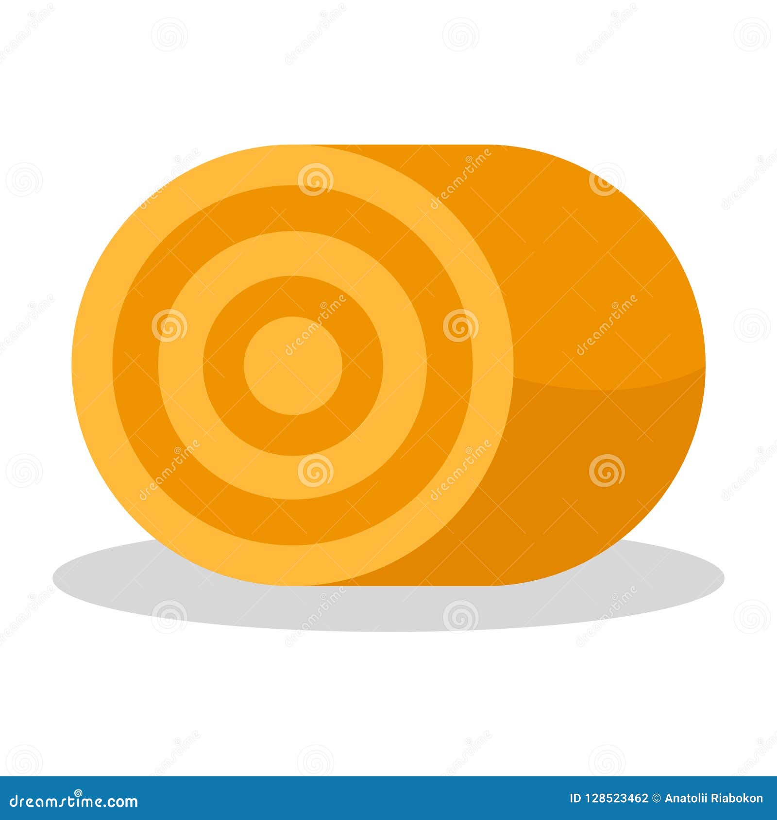 Farm Yellow Grass Stack Icon, Flat Style Stock Vector - Illustration of ...